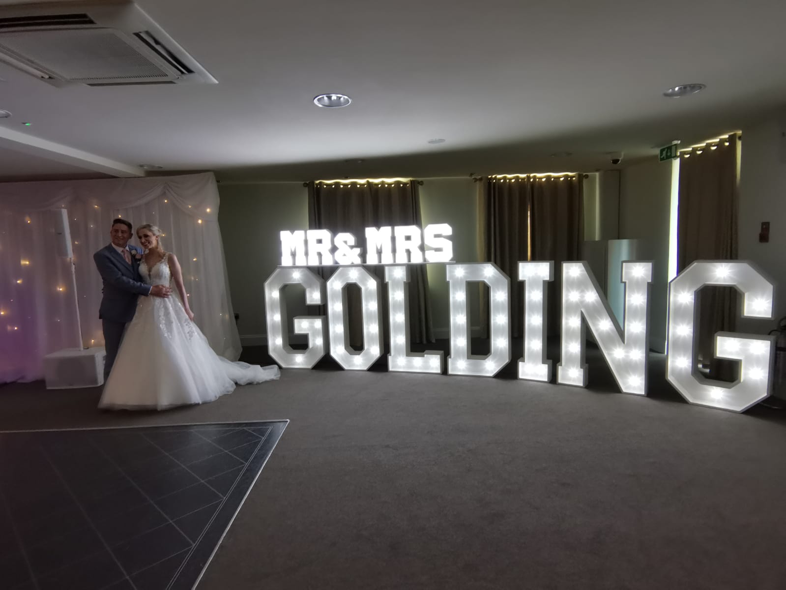 Light up letters / numbers in Lancashire Cumbria Cheshire for weddings ...